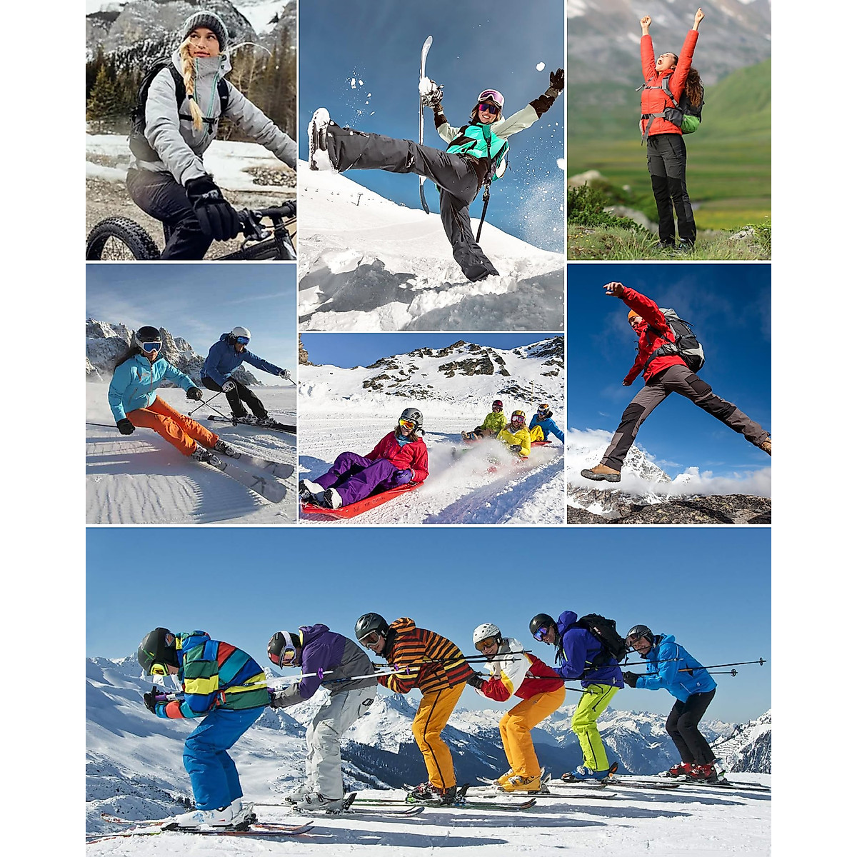 Ewedoos Snow Pants Womens Ski Pants Waterproof Insulate Softhell Fleece Lined Winter Hiking Snowboard Zipper Bottom Leg Black