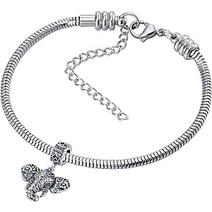 MZC Jewelry Lucky Elephant Charm for Pandora Bracelet Good Luck Animal Dangle Bead for Mom Daughter Sister Women Birthday