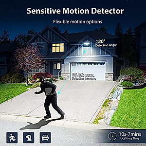 iMaihom 50W Motion Sensor Light Outdoor,4600LM Bright LED Security Lights Motion Sensor,6500K LED Flood Lights Outdoor,3 Head Adjustable IP65 Security Lights Motion Detection Outdoor for Yard (White)