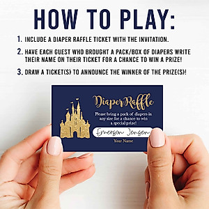 25 Baby Shower Diaper Raffle Tickets For Baby Shower Boy - Prince Baby Shower Games For Boys, Diaper Raffle Cards, Baby Raffle Tickets, Baby Shower Invitation Inserts, Baby Shower Ideas