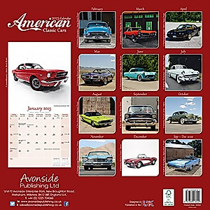 Classic Car Calendar 2023 - American Classic Cars 2023 Calendar by Avonside