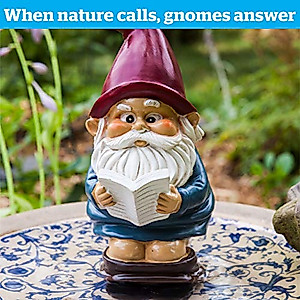 BigMouth Inc. Gnome on a Throne Garden Gnome – Funny Lawn Gnome, Makes a Great Gag Gift, Made of Durable, Weatherproof Ceramic, 9.5” Tall
