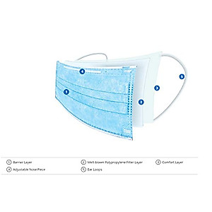 FLTR General Use Face Mask, 50 Disposable Masks (50, Black)