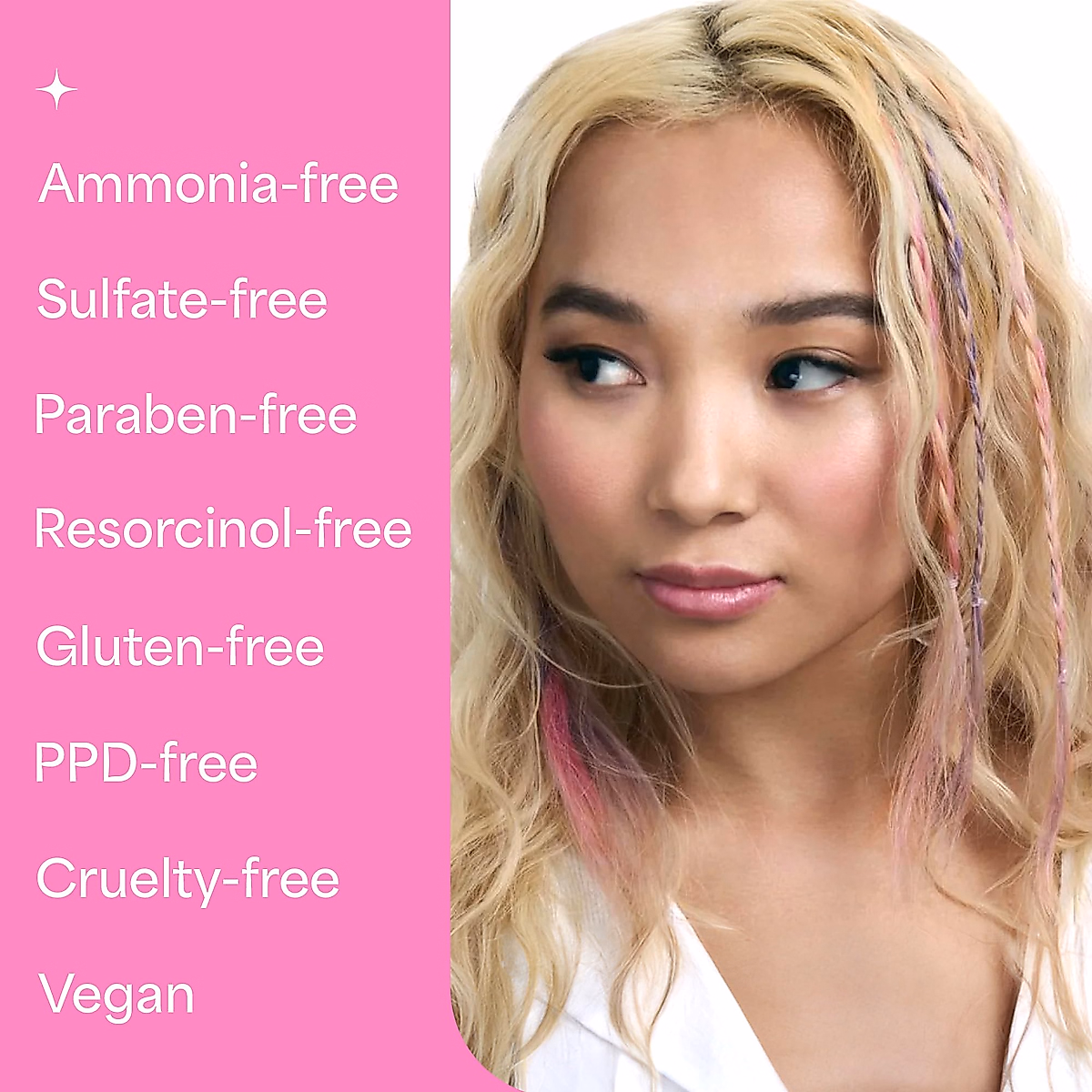 Hally Hair Temporary Hair Color, Shade Stix (Pink) - 12 ml Washable Hair Chalk for Kids, Teens & Adults - One Day Pop of Color for Festivals, Sporting Events & Parties, All Hair Types