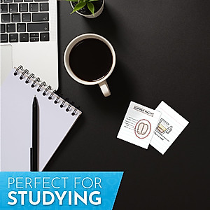 Home Advantage Ruled White Index Cards, File Lined Note Cards (2.5-x-3-inch)