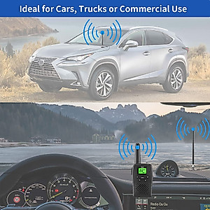 Long Range 27MHz Soft Whip Magnetic Base CB Radio Antenna with PL-259 BNC Male Connector for Cobra Midland Uniden Maxon President Vehicle Car Truck Mobile Handheld CB Radio Police Scanner, Eifagur