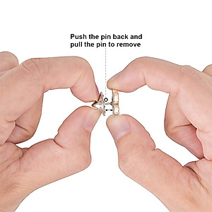 50PCS Metal Pin Backs, Pin Keepers Locking Clasp for Badge Insignia Pin Backs Replacement (Silver)