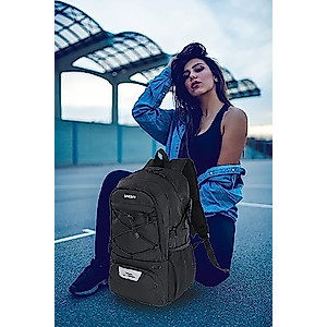 DAFISKY Basketball Backpack with Ball Compartment – Large Basketball Bag with Shoes compartment Sports Equipment Bag for Soccer Ball,Volleyball,Gym,Outdoor,Travel(black)