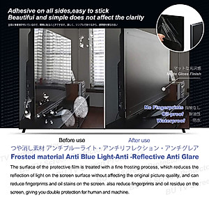 TV Anti-Blue Light Eye Protection Film, LCD TV Screen Protector Filter Anti-Glare/Anti Scratch Film for 32 Inch~75 Inch TV,40" 886 * 498