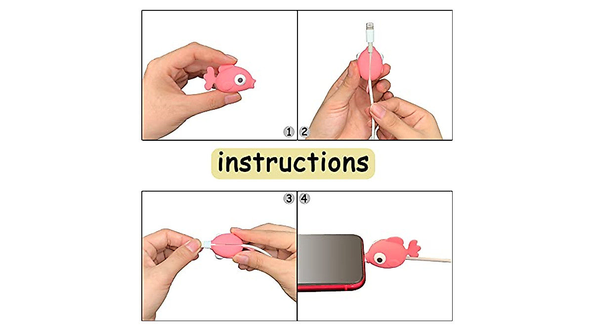 Cute Animal Cable Protectors for iPhone/USB Chargers | 27 Pcs
