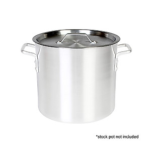 Thunder Group Aluminum Stock Pot Lid, 20 Quart, Silver