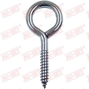NU-SET Lock | 3/8" x 4 1/4" Wire Eye Lag | Zinc Plated Eye Lag Bolt with Screw Thread | Home Improvement & Door Hardware