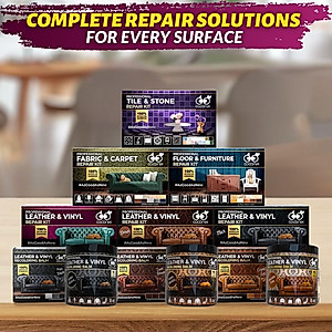 COCONIX Leather & Vinyl Repair Kit - Brown & Shades | Fix Tears, Holes, Scratches, and Peeling on Leather and Vinyl Furniture, Car Seats, and Jackets | Easy Application with Customizable Colors