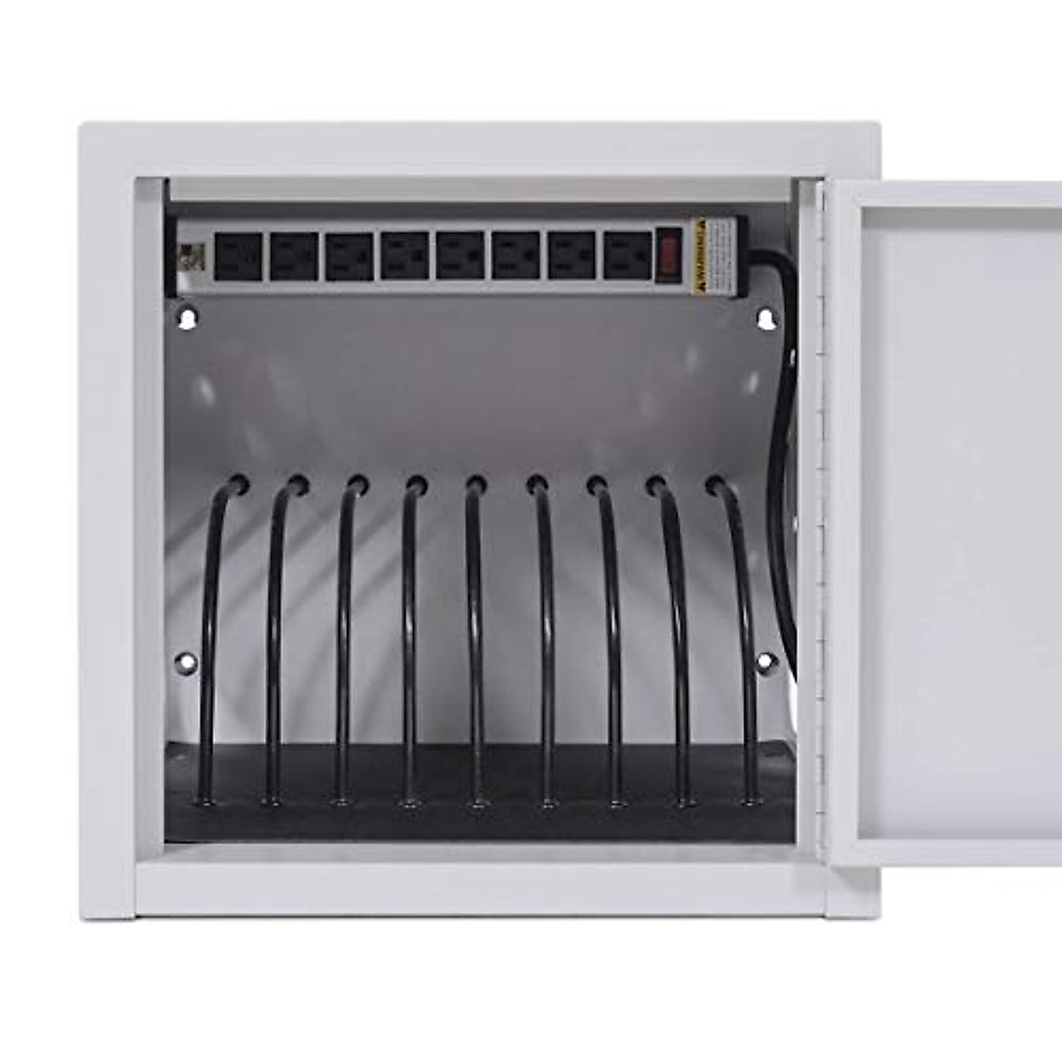 Luxor Office Clasroom Library 8 Tablet Wall / Desk Charging Station - Gray