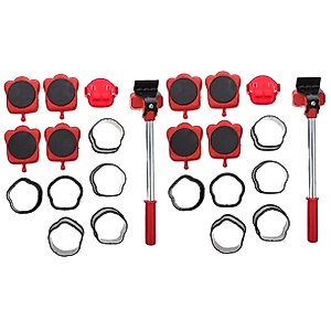VILLCASE 2 Sets Mover Mover Furniture Lifting Kit Multitools Lift Heavy Objects Jack Furniture Moving Bar Furniture Dollies Easy Trolley Lift and Move Slider Adjustable Abs Furniture Rack