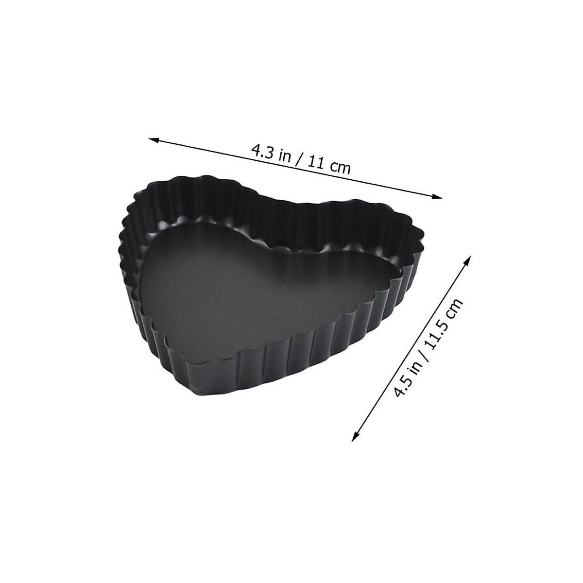 Abaodam 3pcs Live Bottom Baking Tray Cake Pan Oven Safe Mini Muffin Metal Dies Heart Cake Heart Tart Pan Kitchen Baking Tool Diy Baking Tray Chrysanthemum Bakeware Dessert Plate Egg Cake