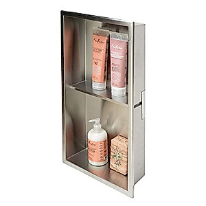 ALFI brand ABN1224-BSS Shower Niche, Brushed Stainless Steel