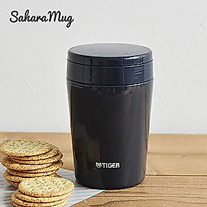 Tiger MCL-B038-AI Tiger Thermos Bottle, Vacuum Insulated, Soup Jar, 12.8 fl oz (380 ml), Heat Retention, Bento Box, Wide Mouth, Round Bottom, Indigo Blue