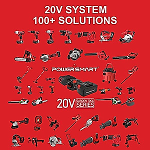 PowerSmart Brushless Cordless Impact Wrench 1/2 In. with Friction Ring, 4.0Ah 20V Battery and Fast Charger, Power Bits/Nut Drivers/Sockets Set Included