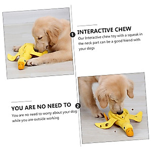 BCOATH Multifunctional Dog Chew Toy Squeaky Pet Molar Toy Interactive Plush Puppy Doll Stuffed Animal for Aggressive Chewers and Teething Puppies