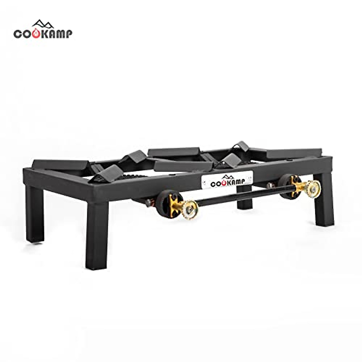 COOKAMP Double Burner Angle Iron Camp Stove with CSA Listed Regulator and 4ft Hose [SA2200]