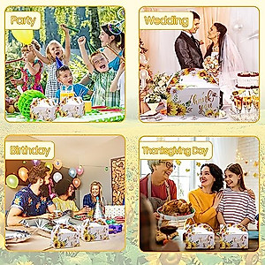 Ctosree 50 Pcs Thank You Favor Boxes Sunflower Gable Treat Box Goodie Boxes Baby Shower Favor Boxes Floral Gift Box for Sunflower Party Wedding Birthday Tea Celebrating, 6.2 x 3.5 x 3.5 Inch