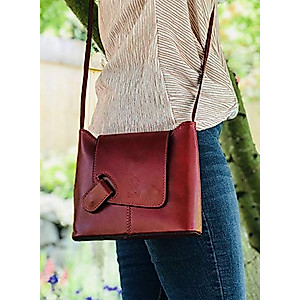 LaGaksta Isabella Leather Crossbody Bag Red