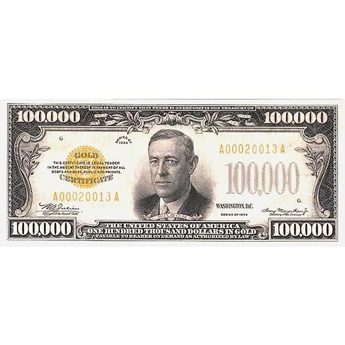 CafePress $100,000 Bill Mug Ceramic Coffee Mug, Tea Cup 11 oz