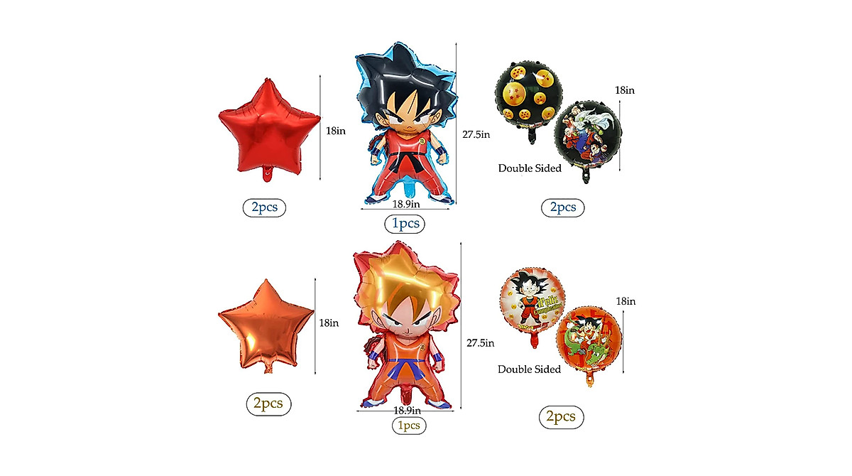 Kawaii Anime Double Sided Party Balloons - 10Pc Birthday Decor
