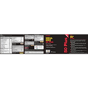 GNC Mega Men 50 Plus Vitapak, 30 Packs, Support Heart and Prostate Health and Promotes Mental Sharpness
