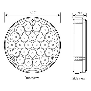 GG Grand General 76153 Red 4" 24-LED Stop/Turn/Tail Load Light