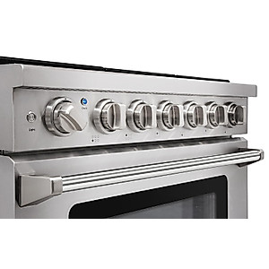 KOSTCH 36 inch Professional Freestanding Pro-Style Propane Gas Range with 6 Burners, 6.0 cu.ft. Oven Capacity, in Stainless Steel - KOS-36RG03MLP (Stainless Steel)