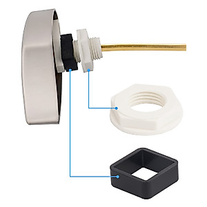 Hibbent 2 Pack Toilet Handle Tank Flush Lever Replacement Compatible with TOTOTHU004-CP Trip Lvr for ST701, CST854, Side Mount Toilet Flush Handle, Toilet Trip Lever, Brushed Nickel