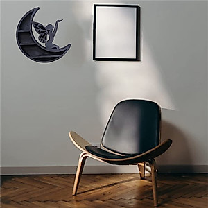 pizarra Moon Crystal Wooden Shelf Heart Crystal Oil Display Wall Shelf Living Room Home Display A