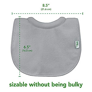green sprouts Stay-dry Milk Catcher Bibs (3 Pack) | Collar absorbs milk to prevent rashes | Waterproof inner layer, Absorbent terry cotton, Machine washable