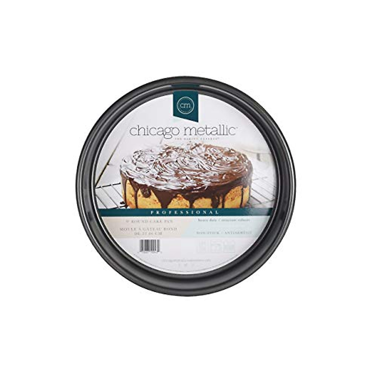 Chicago Metallic Professional Non-Stick Round Cake Pan, 9-Inch