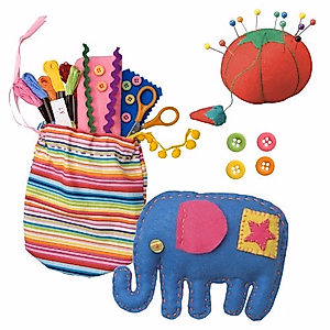 My First Sewing Kit by Alex Crafts, Perfect for Beginners, Arts and Crafts Colorful and Fun Sewing Projects to Learn the Basic Skills of Sewing (Ages 7+)