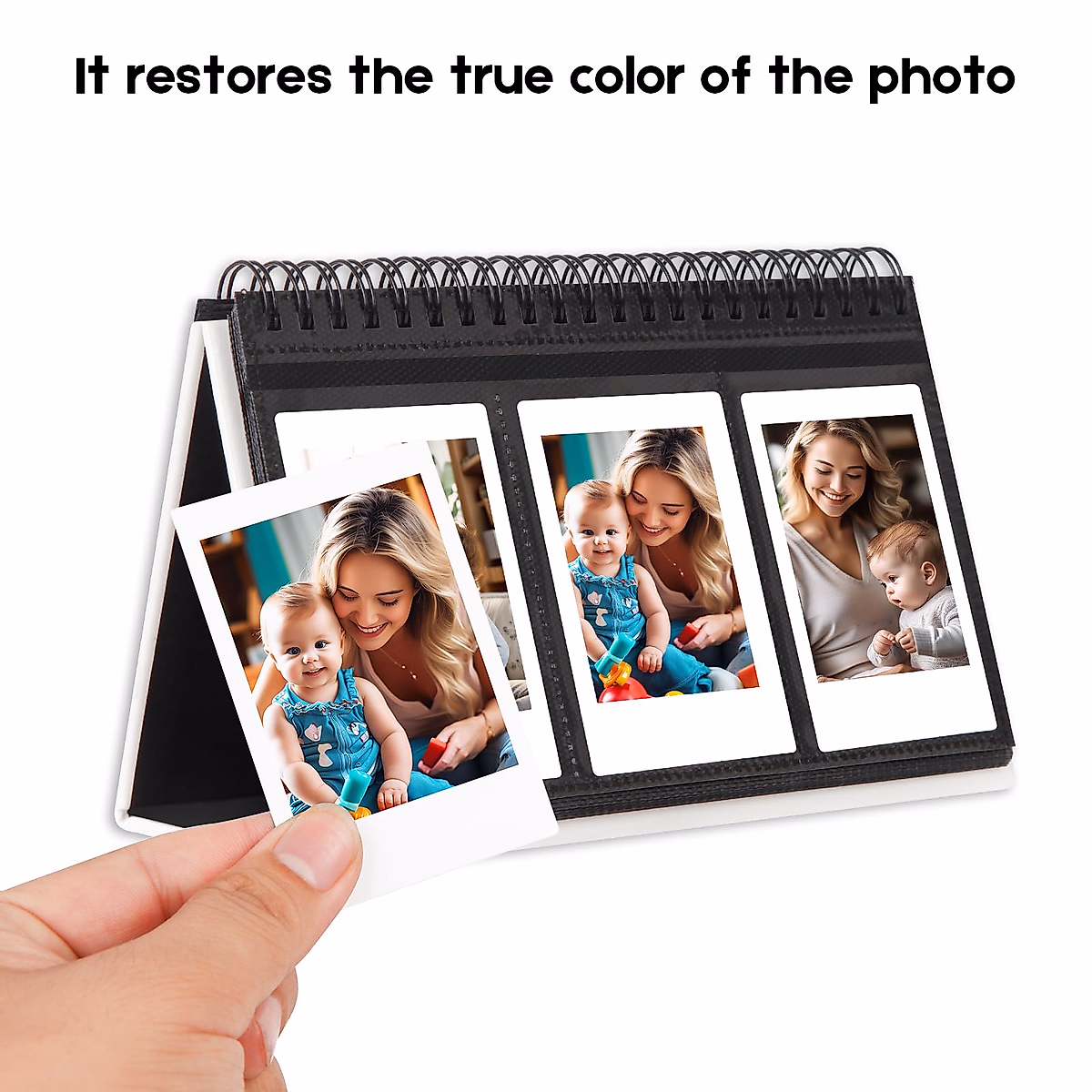 96 Pocket Mini Photo Album for Fujifilm Instax Mini 12 11 9 90 8 8+7s/ Fujifilm Instax SP 1/ Polaroid PIC-300P/ Polaroid Z2300/ LG PD 233/ LG PD 239/2x3 inch Name Card(White)