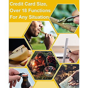 Upgraded Credit Card Tool Multitool - Fathers Gifts for Dad Him 18 in 1 Multi-Tool Gadgets - Christmas Gifts for Men Dad Father Women Stocking Stuffers Wallet Tools With Blade Compass Screwdrivers