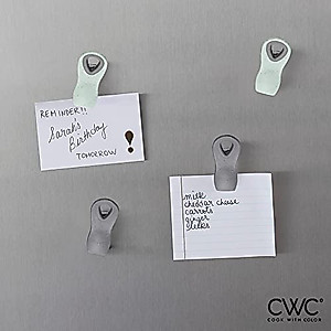 COOK With COLOR Set of Ten Chip Bag Clips with Magnet, Rubber Bag Clip with Airtight Seal, Kitchen Storage Clips for Organizing and Sealing Needs (Speckled Gray & Teal)