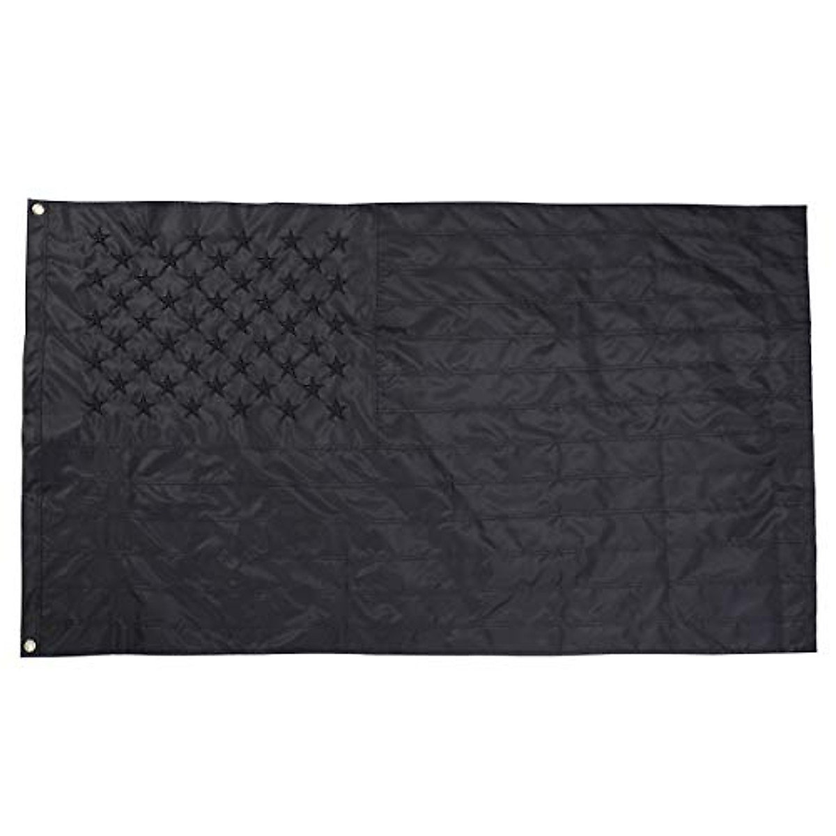 All Black American Flag 3x5 ft Outdoor - Embroidered Stars, Sewn ...