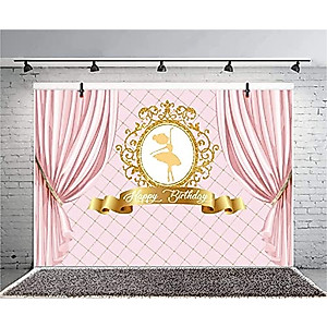 CSFOTO 5x3ft Ballerina Birthday Backdrop Party Decorations Cinderella Party Supplies Ballet Backdrop 4 Years Birthday Background Ballerina Backdrop Birthday Party Banner