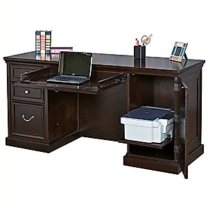 Martin Furniture Fulton 61" Space Saver Double Pedestal Desk - Fully Assembled