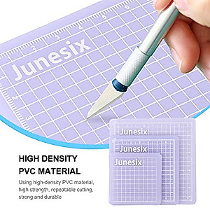 ARTIBETTER 3pcs PVC Cutting Mat Translucent Grip Fabric Quilting Cut Mat Durable Non Slip Square Cutting Mat Pad for Scrapbooking Sewing 6x6cm 8x8cm 10x10cm