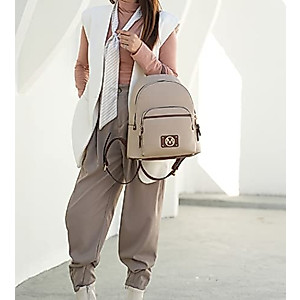 MKF Backpack Purse for Women & Teen Girls – PU Leather Top-Handle Ladies Fashion Travel Pocketbook Bag – Daypack