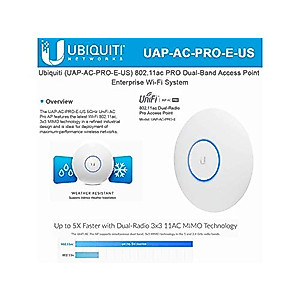 Ubiquiti UniFi AP AC PRO 802.11ac Scalable Enterprise Wi-Fi Access Point (UAP-AC-PRO-E-US) PoE Adapter Sold Separately