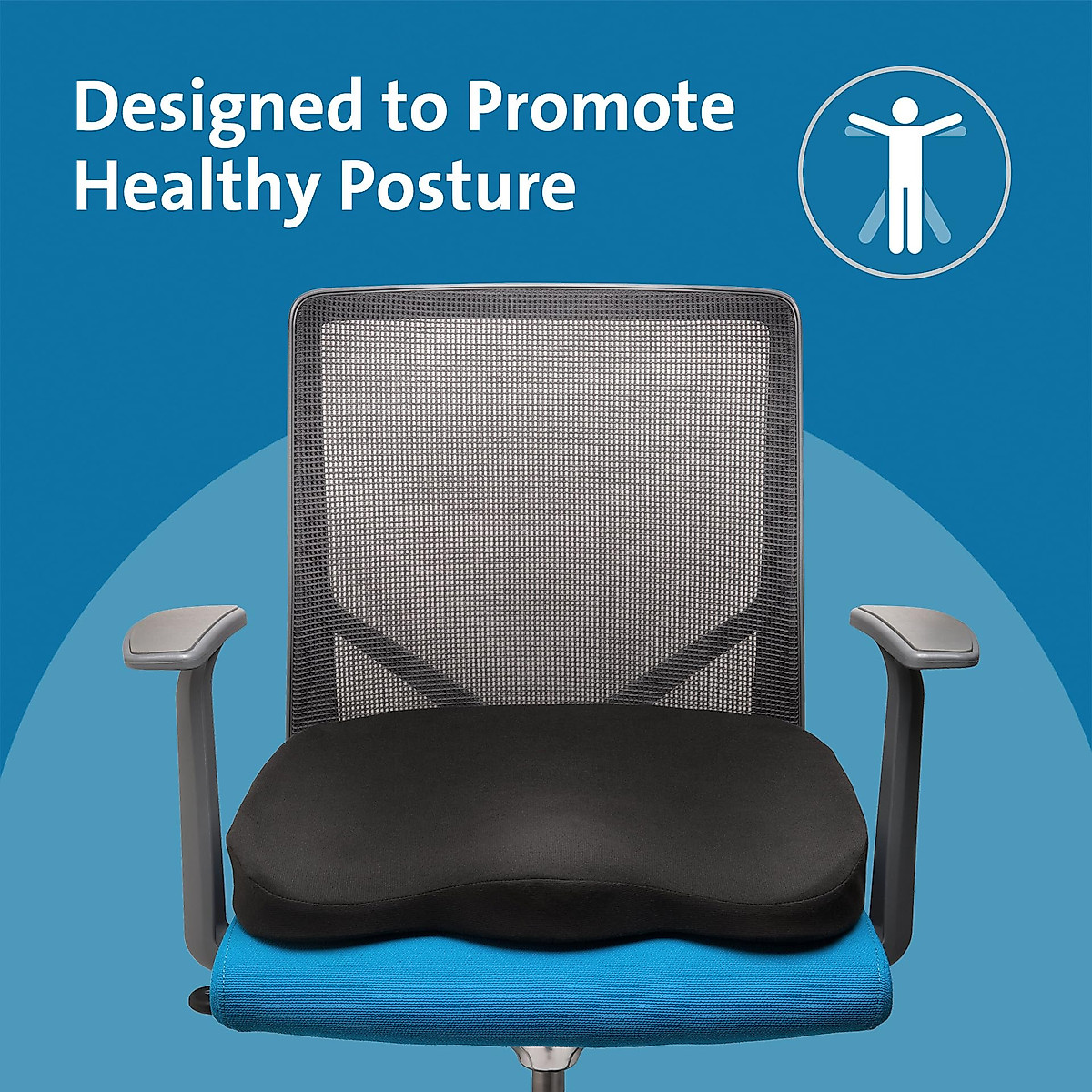 Kensington Ergonomic; Memory Foam Seat Rest (K55805WW) Black 410x470x72