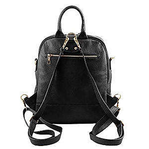 Tuscany Leather TLBag Soft leather backpack for women Black