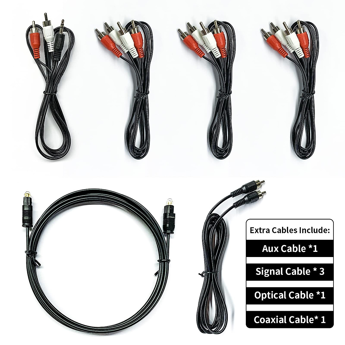 Bobtot Surround Sound Speakers 1200W Peak Power Home Theater System with RGB Lights - 10" Subwoofer 5.1/2.1 Wired Stereo System Strong Bass Bluetooth Input Home Audio System