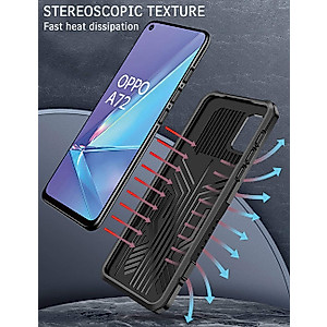 Hicaseer Oppo Reno2 Z Case,Shockproof Military Grade Double Layer TPU Protective Case Integrated Bracket Case for Oppo Reno2 Z 6.53" -Red